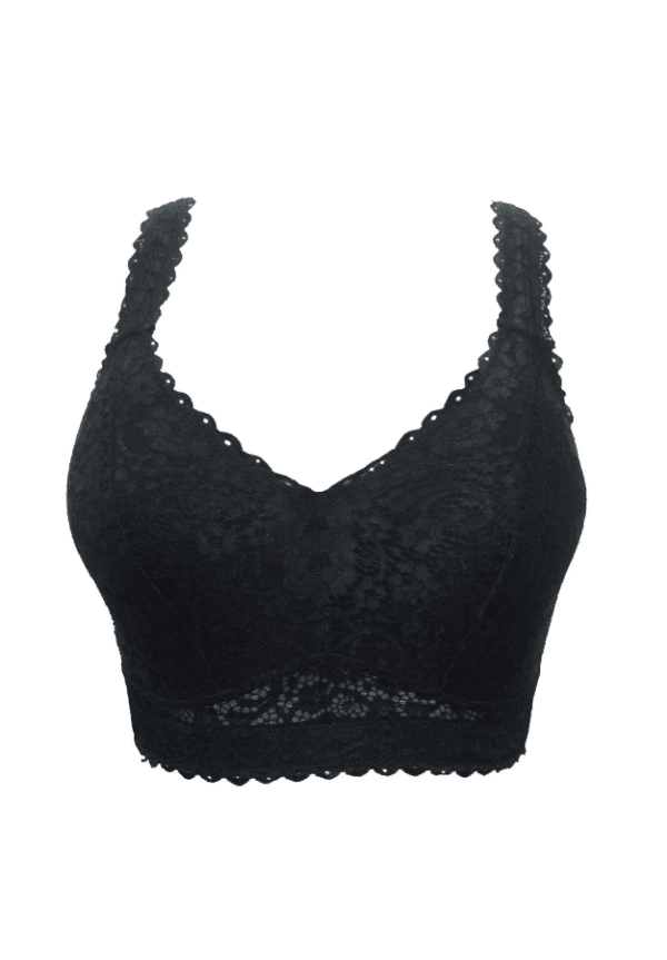 Adriana Lace Bralette sin aro Black - Corsetería Reinas